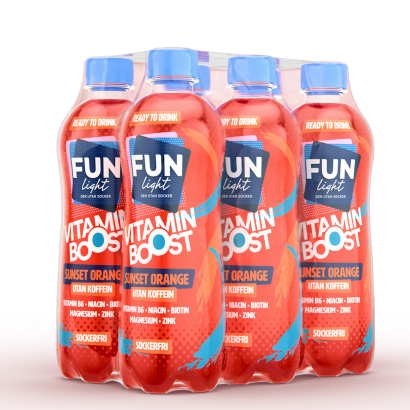Köp 6 x FUN Light Vitamin Boost 500 ml Sunset Orange | Snabb leverans ...