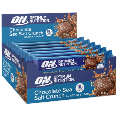 Köp 12 x Optimum Nutrition Chocolate Protein Bar 55 g Sea Salt Crunch ...