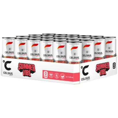 Köp 24 x Celsius 355 ml Summer Vibe - Raspberry Peach | Snabb leverans ...