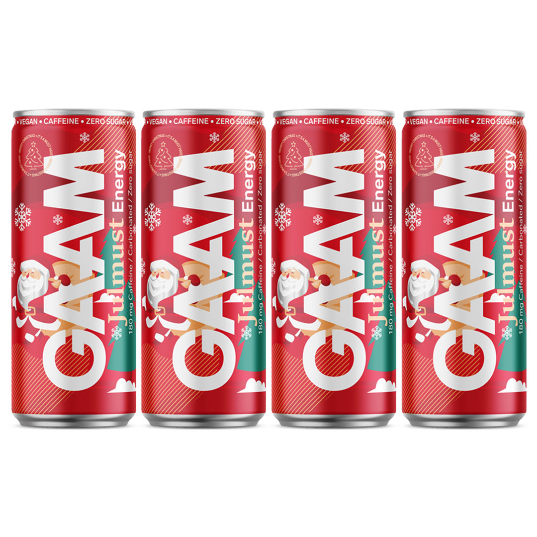 4 X Gaam Energy 330 Ml Julmust - present/presenttips