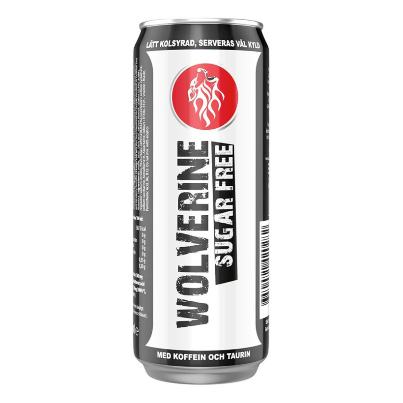 Wolverine energy drink, 250 ml, Sugarfree | Prisgaranti & Fri retur ...